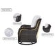 Gymojoy 3 Piece Outdoor Wicker Swivel Rocker with Cushion & Table - Bed ...