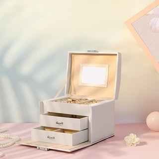 SONGMICS Jewelry Box, Travel Jewelry Case, Compact Jewelry Organizer ...