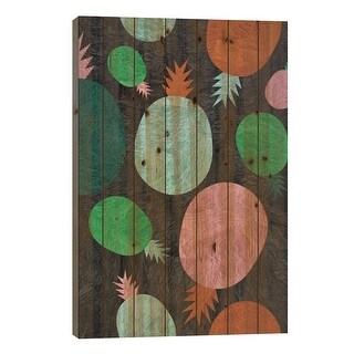 Paper Pineapple Print On Wood by Susana Paz - Multi-Color - Bed Bath ...