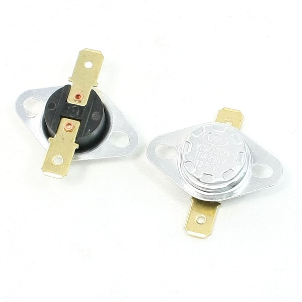 KSD301 125 Celsius 257F 250V 10A Temperature Controlled Switch - Silver ...