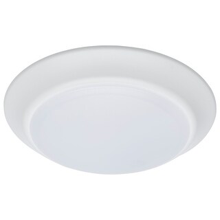 7 in. LED Disk Light 5-CCT Selectable 27K/3K/35K/4K/5K White Finish ...