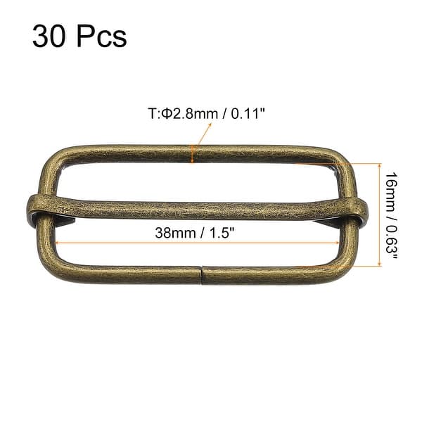 Slides Buckles, Metal Adjuster Triglides Roller Pin Buckles, 30pcs ...