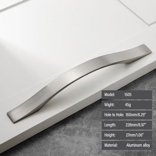 Modern Stainless Steel Kitchen Cabinet Handles Drawer Pulls Brushed ...