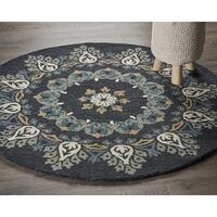 Sevita Hand Tufted Teal/ Blue Wool Rug - Bed Bath & Beyond - 25414647