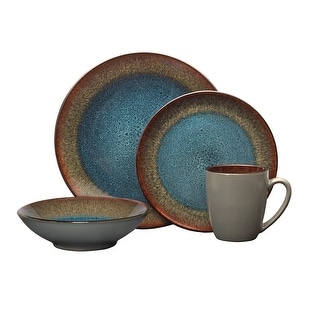 Sango Kaya Blue 16 Piece Stoneware Dinnerware Set, Service for 4 - On ...