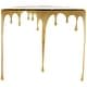 Gold Aluminum Metal Drip Console Table with Melting Designed Legs and ...