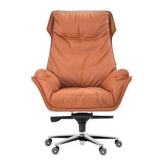 Kinnls Austin Upholstered Chair Leather Executive Home Desk Chair With ...