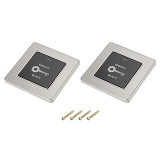 Exit Release Button Switch 1 Gang 1 Way Stainless Steel&PC Panel 2 Pcs ...