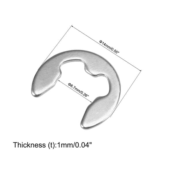 14mm External Circlips Retaining Snap Rings 304 Stainless Steel 100pcs ...