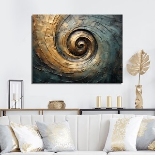 Designart "Bronze Whirling Wisdom Vortex" Abstract Spirals Wall Art ...