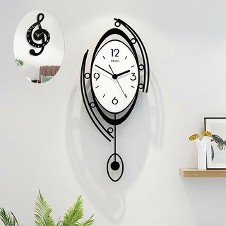 Modern Style Silent Quartz Clock Black Creative Craft Clock - Bed Bath ...