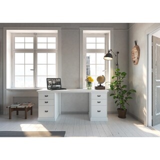 Elvis Station Double Pedastal Desk Set - Bed Bath & Beyond - 32460101