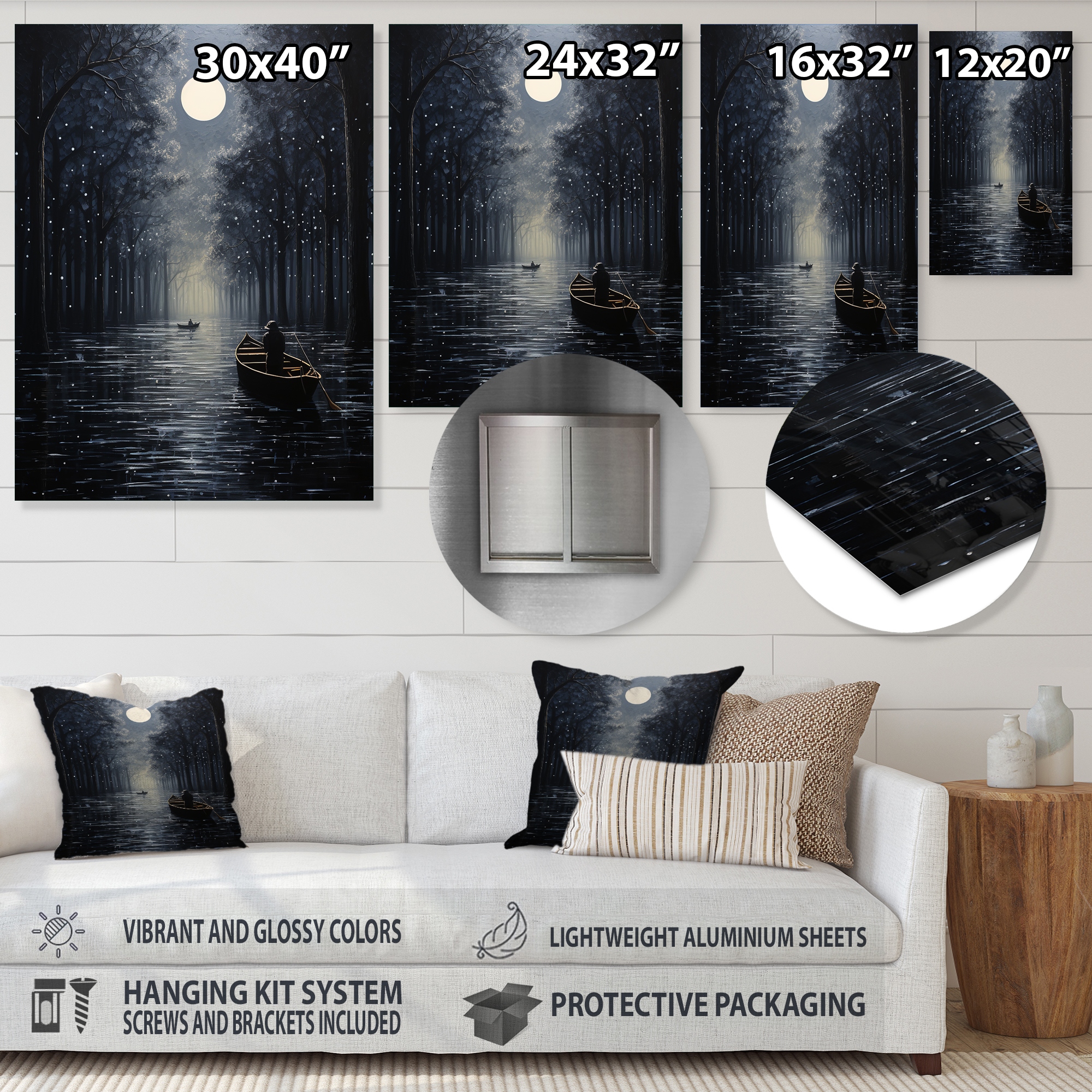 Designart Canal Navigating The Canal Ii Canals Large Metal Prints Bed Bath And Beyond 39395987
