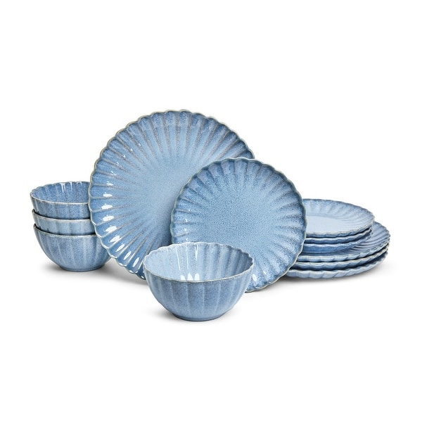 Frill Reactive 12 Pc Dinnerware Set - On Sale - Bed Bath & Beyond ...