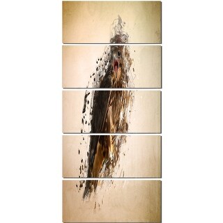 Designart 'Abstract Falcon in Flight' Large Animal Glossy Metal Wall ...