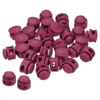 Cord Locks, 30 Pack Round Spring Toggle Stopper, Rose Red - Rose Red ...