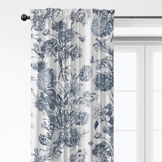 Alexandria White Cotton Rod Pocket Drapery Panel Set of 2 - Bed Bath ...