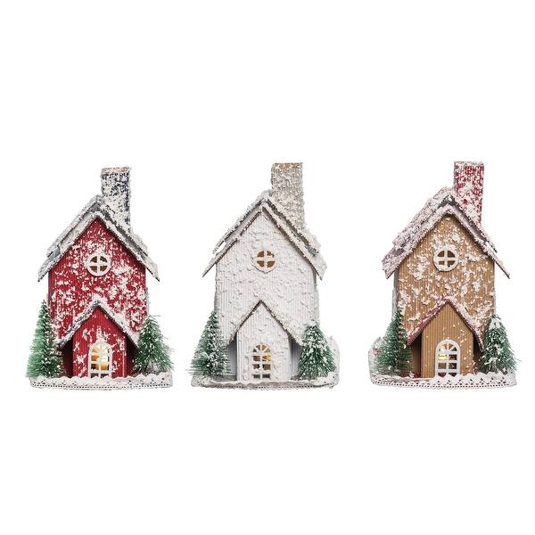 Christmas House Figurine, Set of 3 - Set of 3 - Bed Bath & Beyond ...