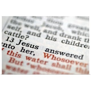 "Close-up of Bible scripture" Poster Print - Multi - Bed Bath & Beyond ...