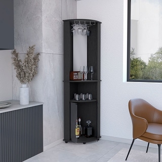 Corner Bar Cabinet Rialto With Three Shelves - Bed Bath & Beyond - 39845659
