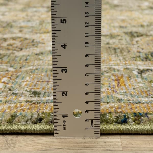 Style Haven Adalynn Bordered Traditional Green/ Gold Area Rug - Bed ...