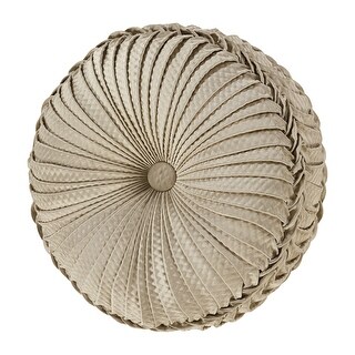 J. Queen New York Gold Coast Tufted Round Decorative Throw Pillow - Bed ...