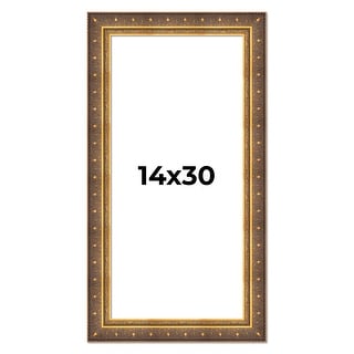14x30 Frame Vintage Gold Solid Wood Picture Frame | 2.5 Inch Moulding ...