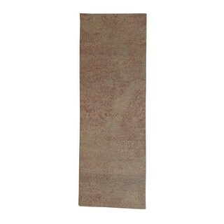 Wahi Rugs Transistional Abstract Broken Design Wool/Silk Hand Knotted 2 ...