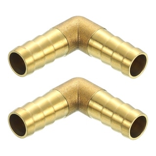 Brass Hose Barb Fitting l Right Angle Elbow Connector Coupler - Bed ...