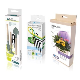 Wicked Waterer Plant Grow 3 Piece Kit - Plant Grow Light, Grooming Kit ...
