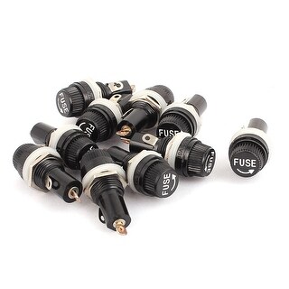 10Pcs AC125V/15A 250V/10A 12mm Thread Panel Mounted Fuse Holder 5x20mm ...
