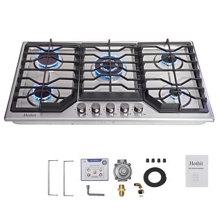 5 Burners Gas Cooktop,Stainless Steel Gas Range Top,Gas Cooker Stove ...
