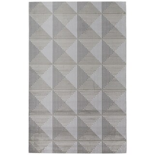 Welby Architectural Maze Rug, Oyster Gray/Silver Gray, Area Rug - Bed ...