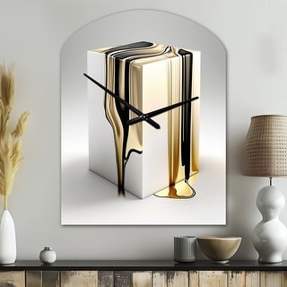 Designart - Black And Gold Cubic Expression I - Abstract Cubism Large ...