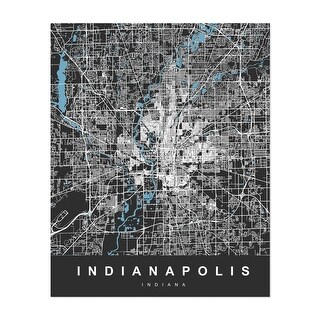 Indianapolis Maps City Pattern Patterns Urban Art Print/Poster - Bed ...