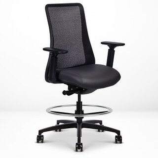 Via Seating Genie Ergonomic Adjustable High Task Stool, Mesh Back ...