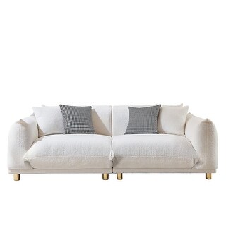 86.61 inch Luxurious Teddy Velvet Sofa - Enhance Your Living Space with ...