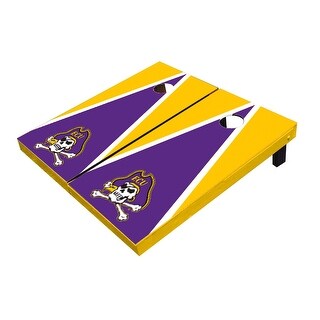 ECU Pirates Purple and Yellow Matching Triangle Cornhole Boards - Bed ...