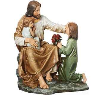 14" Joseph's Studio Jesus with Children Religious Table Top Figure ...
