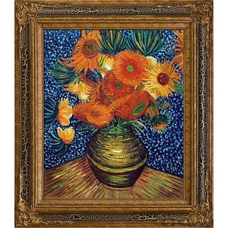 La Pastiche Flower Collage with Black Crackle King Frame, 28" x 32 ...