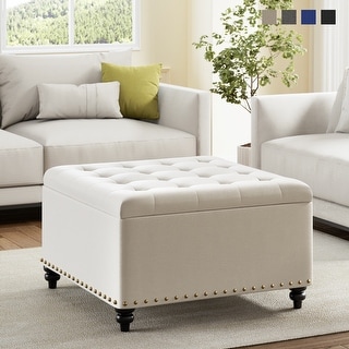 Large Square Storage Ottoman for Living Room - Bed Bath & Beyond - 38956081