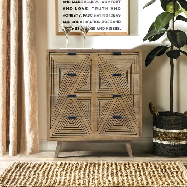 Bidi Mid-Century Modern 4-Drawer Mini Chest by Furniture of America ...