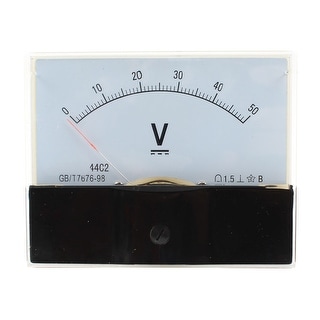 Class 1.5 DC 0-50V Analog Voltage Voltmeter Gauge Panel Volt Meter 44C2 ...