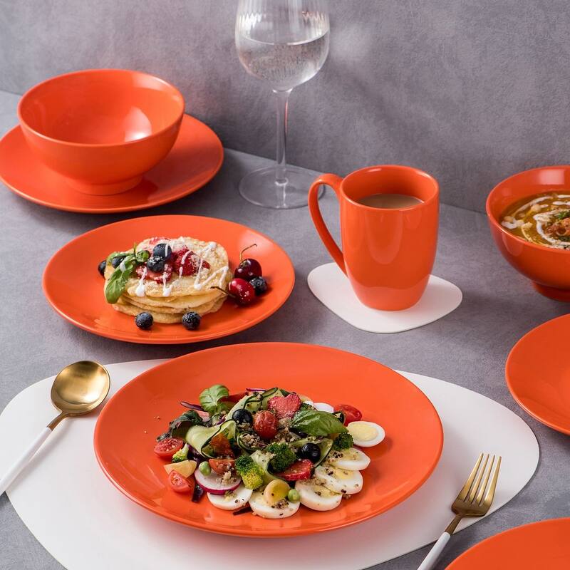 LOVECASA 16-Piece Porcelain Dinnerware Set (Service for 4) - Overstock ...