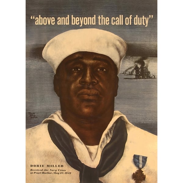 World War 2 Poster With A Portrait Of Doris Dorie Miller He Was Awarded ...