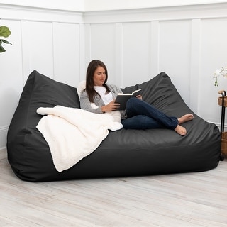 Atrium Collection Lozia Loveseat - Large Bean Bag Sofa for Home ...