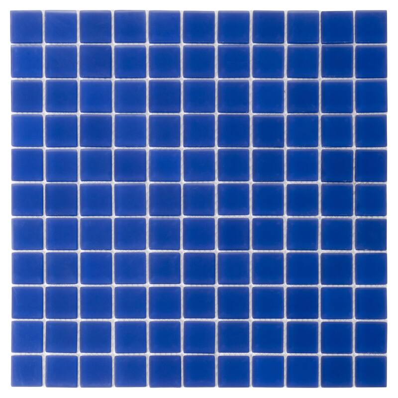 Apollo tile 12" x 12" Colorway Matte Cobalt Blue Glass Tile (9.67 sq ft ...