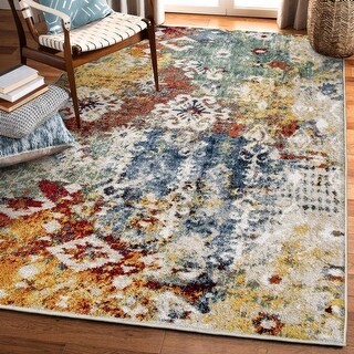 Orian Rugs Studio Azure Cream Abstract Stain Resistant Area Rug - Bed ...