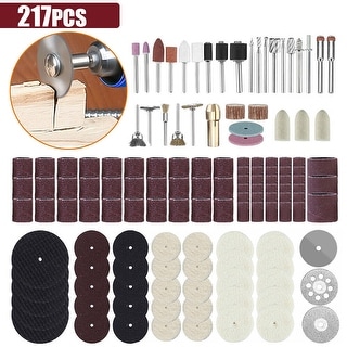 217 Pcs Rotary Tool Accessories Set for Sanding and Cutting - Bed Bath ...