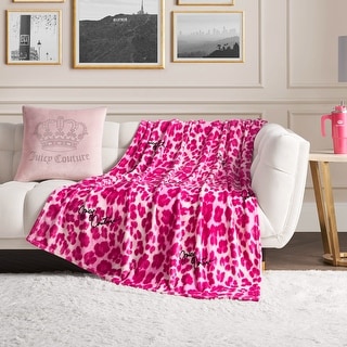 Juicy Couture Regent Leopard 50" x 70" Plush Throw - Bed Bath & Beyond ...